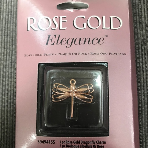 DIY Crafter | Jewelry | Rose Gold Dragonfly Flower Diamond Shape ...